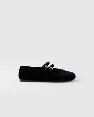 Prada Velvet Ballerinas