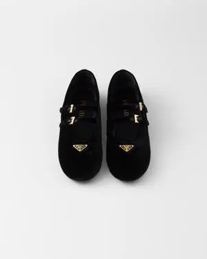 Prada Velvet Ballerinas