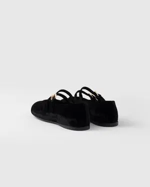 Prada Velvet Ballerinas