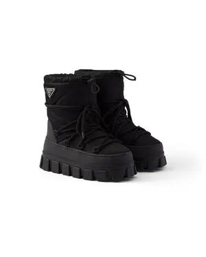 Prada Re-nylon Gabardine Après-ski Boots - Black