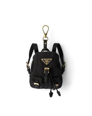 Prada Mini Re-nylon Keychain Charm - Black