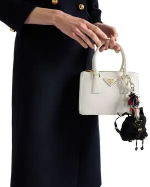 Prada Mini Re-nylon Keychain Charm - Black