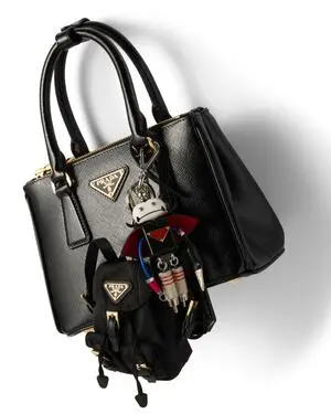 Prada Mini Re-nylon Keychain Charm - Black