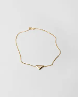 Prada Metal Necklace - Gold