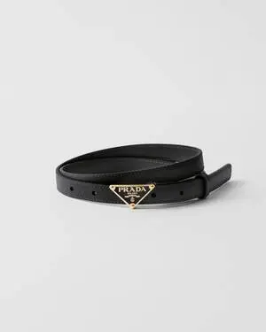 Prada Saffiano Leather Belt - Black