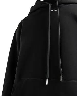 Prada Technical Cotton Hoodie - Black