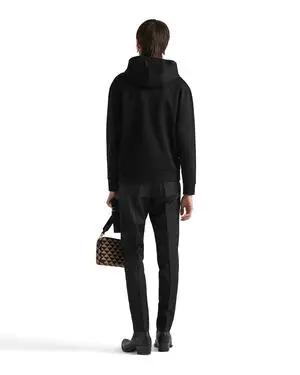 Prada Technical Cotton Hoodie - Black