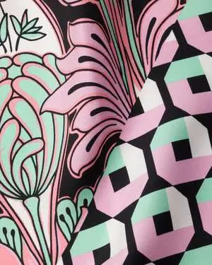 Prada Printed Silk Twill Scarf 55 - Green