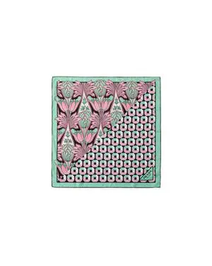 Prada Printed Silk Twill Scarf 55 - Green