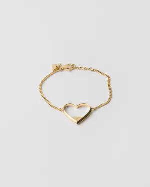 Prada Prada Metal Bracelet With Triangle Logo Gold