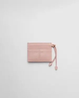 Prada Leather Card Holder - Pink