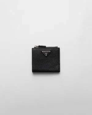 Prada Small Leather Wallet - Black