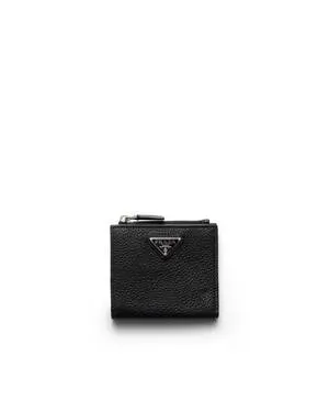 Prada Small Leather Wallet - Black