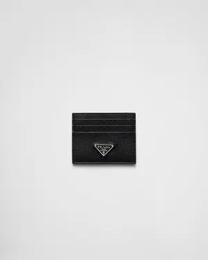Prada Leather Card Holder - Black