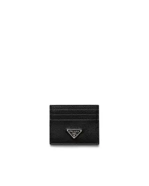 Prada Leather Card Holder - Black