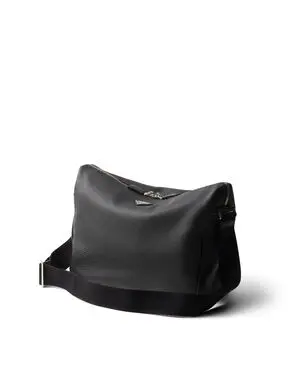 Prada Medium Leather Shoulder Bag - Black