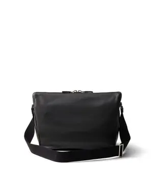 Prada Medium Leather Shoulder Bag - Black