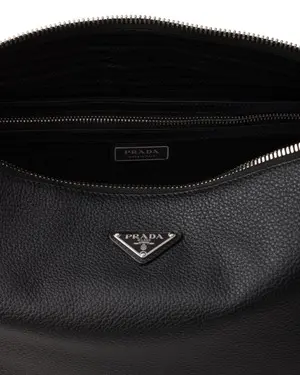 Prada Medium Leather Shoulder Bag - Black