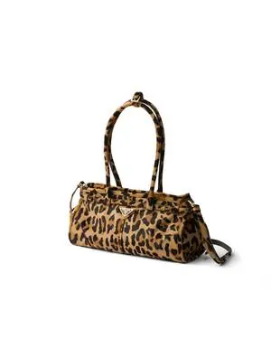 Prada Bonnie Printed Leather Handbag - Neutral
