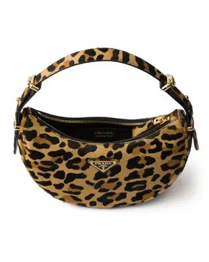 Prada Printed Leather Shoulder Bag - Neutral