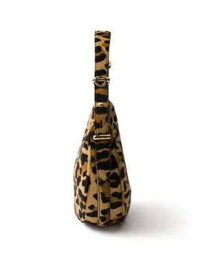 Prada Printed Leather Shoulder Bag - Neutral