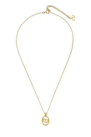 Dior Cd' Oval Necklace - Gold