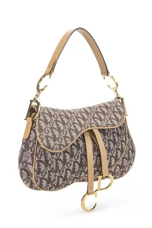 Dior Trotter Canvas Double Saddle Bag
