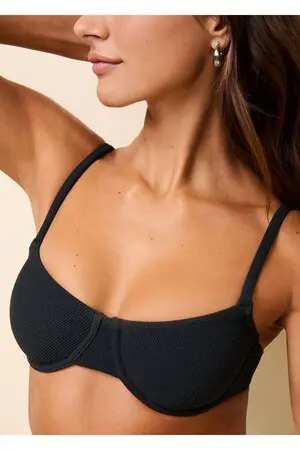 Solid & Striped Eva Bikini Top - Black