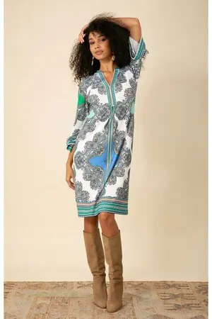 Hale Bob Amiyah Jersey Dress - Blue