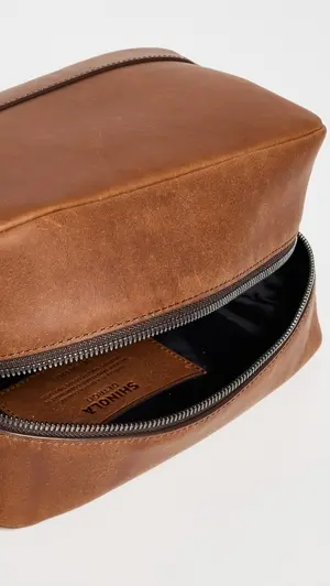 Shinola Leather Travel Kit - Medbrown