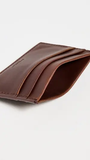 Shinola Leather Card Case - Medbrown