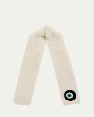 Pologeorgis Evil Eye Merino Shearling Scarf