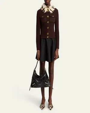 Givenchy Voyou Medium Leather Shoulder Bag