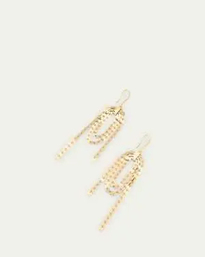 Lana Jewelry 14k Yellow Laser Square Cascade Earrings