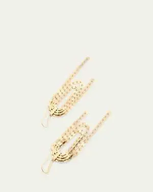 Lana Jewelry 14k Yellow Laser Square Cascade Earrings