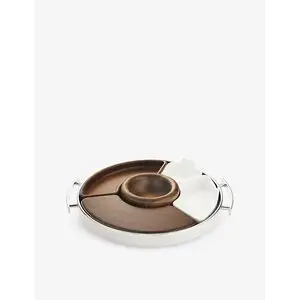 Christofle Mood Stainless-steel And Wood Coffee Tray 32cm - One-color