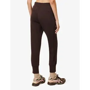 Varley Slip-pocket Elasticated-waistband Stretch-jersey Jogging Bottoms - Coffee Bean