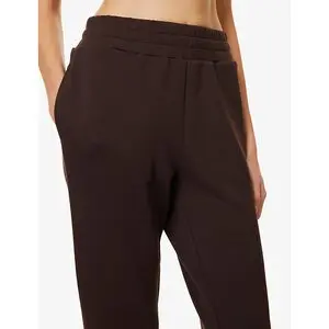 Varley Slip-pocket Elasticated-waistband Stretch-jersey Jogging Bottoms - Coffee Bean