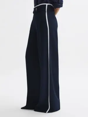 REISS Lina High Rise Wide Leg Trousers