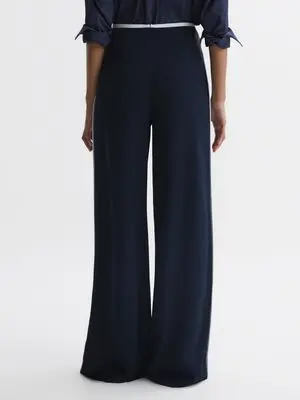 REISS Lina High Rise Wide Leg Trousers