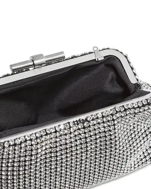 REISS Adaline Crystal Clutch - Silver