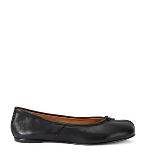 MAISON MARGIELA Leather Tabi Ballerina Flats - Black