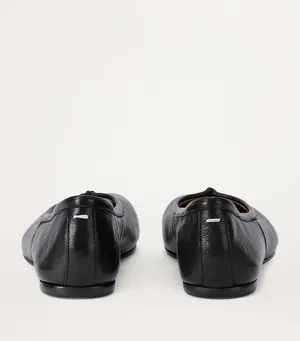MAISON MARGIELA Leather Tabi Ballerina Flats - Black