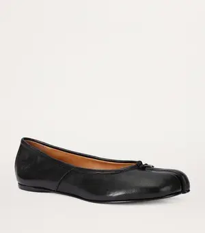 MAISON MARGIELA Leather Tabi Ballerina Flats - Black