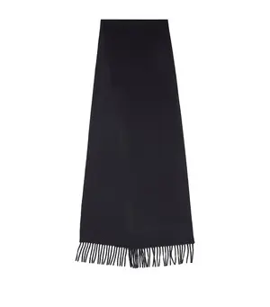 Max Mara Cashmere Fringed Scarf Blue