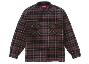 Supreme Quilted Plaid Shirt - Grey