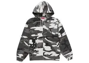 Supreme Work Zip Up Hooded Sweatshirt - Snow Camo