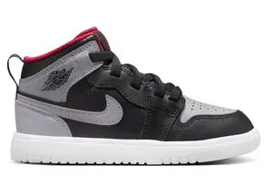 JORDAN 1 Mid Alt Cement Grey Sneakers - Black/fire Red/white