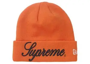 Supreme Supreme New Era Script Beanie Orange