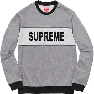 Supreme Tonal Stripe Logo Crewneck